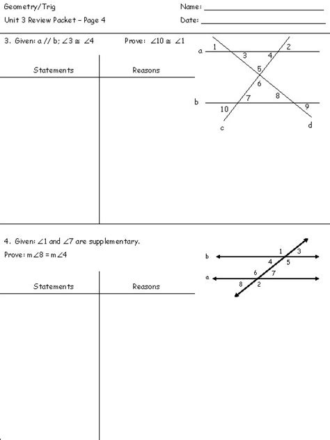 GeometryTrig Name Unit Extra Practice Packet Date