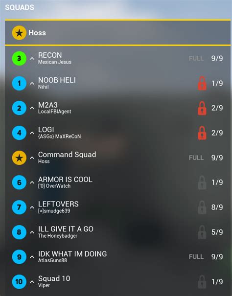 Squad Names Be Like R Joinsquad