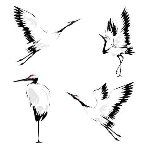 Premium Vector Bird Dancing Soaring Gracefuljapanese Traditional Ink