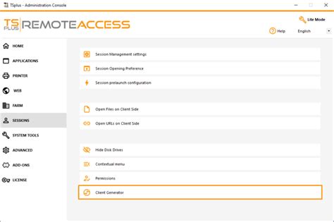 Portable Client Generator Tsplus Remote Access