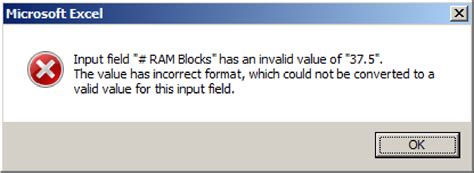 31 Early Power Estimator Input Fields