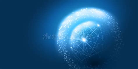 Abstract Blue Minimal Style Cloud Computing Networks Structure