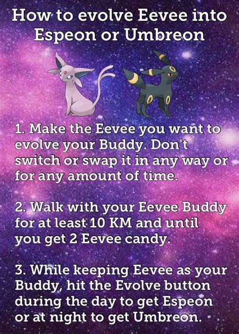 How To Evolve Eevee Into Espeon Or Umbreon R Sfvpokemongo