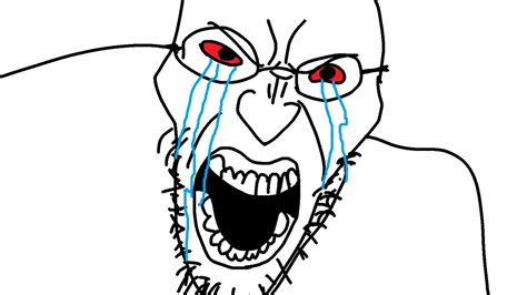 Angry Soyjak Crying Red Eyes Blank Template Imgflip