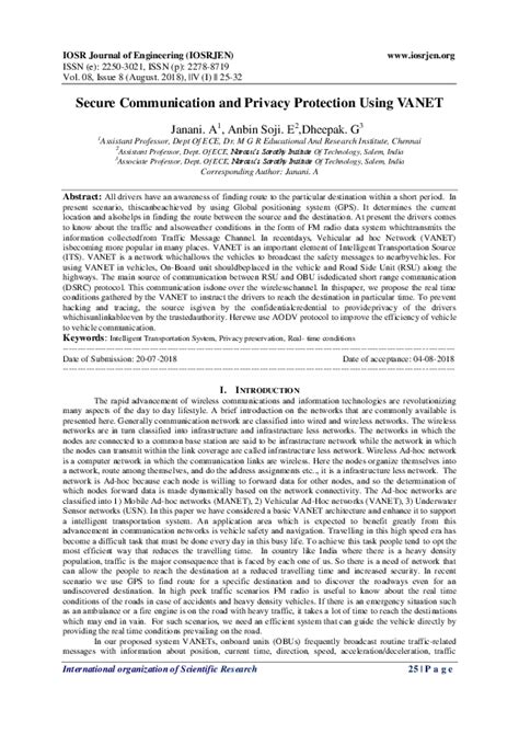 Pdf Secure Communication And Privacy Protection Using Vanet