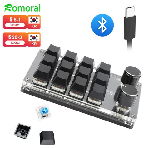 매크로 노브 사용자 지정 키패드 복사 접착제 단축키 전자 스포츠 게임 미니 기계식 핫 스왑 사용자 지정 키보드 Aliexpress