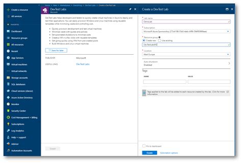 Creare DevTest Labs In Microsoft Azure ICT Power