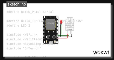esp32 blynk suhu kelembaban led wokwi esp32 stm32 arduino simulator