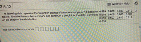 Solved Part B Use The Five Number Summary To Construct The
