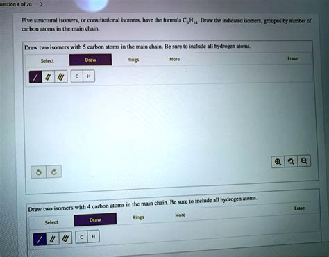 Solved Jestlon Ol 20 Five Structural Isomers Constitutional Isomers