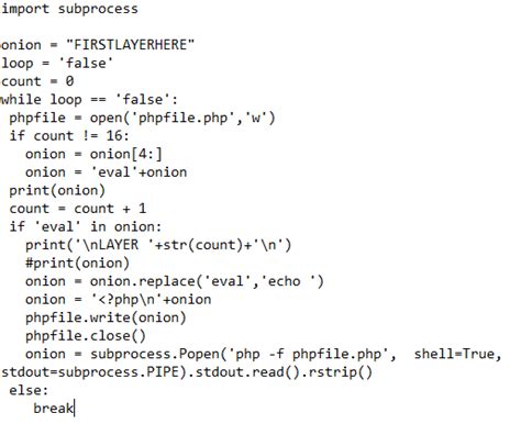 The Onion Webshell Operation Decode