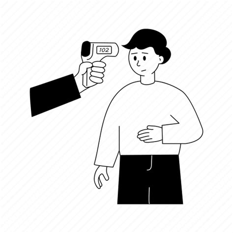 Body Temperature Fever Checkup Checking Test Icon Download On