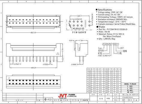 Dual Row PCB Board Connector Right Angle Pcb Wire To Board Connectors
