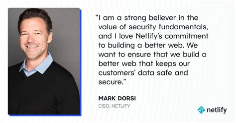 Netlify On Linkedin Meet Netlifys New Ciso Mark Dorsi 🌟 With 20 Years Of Experience In The