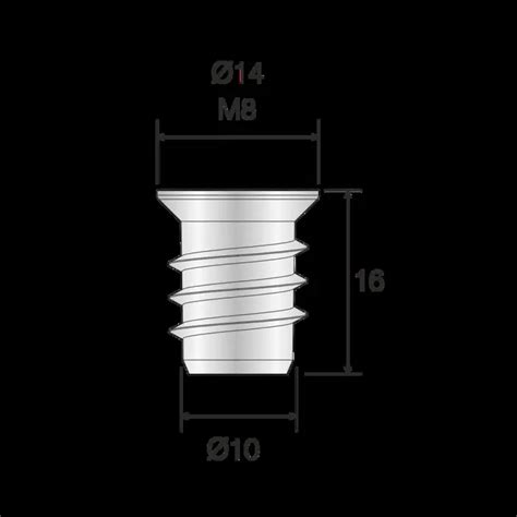 Ø10 x 16 M8 metal dübel - Mesan Plastik ve Metal