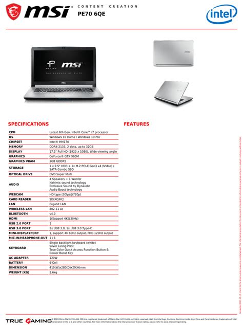 Pe70 6qe Pdf Usb Intel