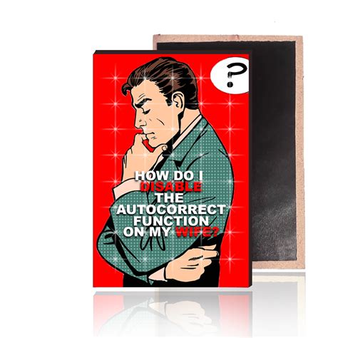 “disable Autocorrect Option” Fridge Magnet