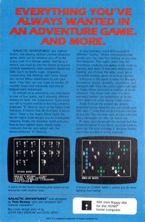 Galactic Adventures Images Launchbox Games Database