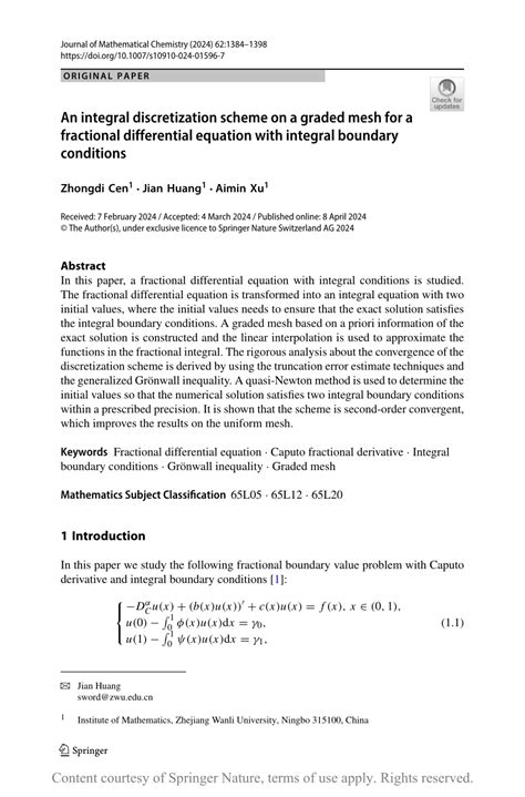 An Integral Discretization Scheme On A Graded Mesh For A Fractional Differential Equation With