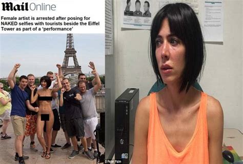 알몸으로 에펠탑 앞에서 사진찍은 女 예술 외설