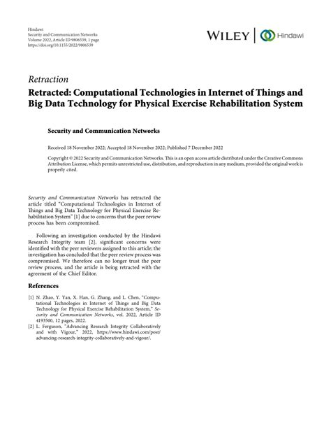 Pdf Retracted Computational Technologies In Internet Of Things And