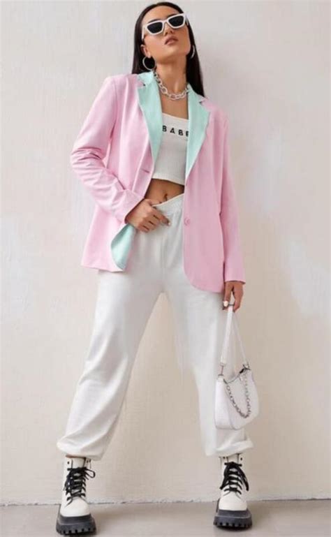 Жіночий рожевий стильний блейзер жакет — ціна 170 грн у каталозі Піджаки і жакети Купити жіночі