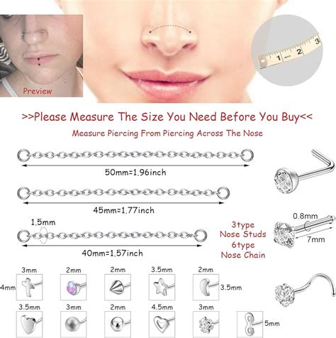 Nose Piercing Size Chart