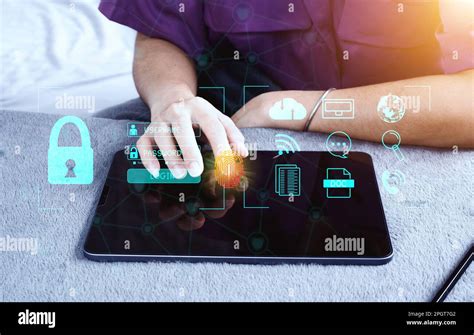 Concept Cybersecurity Global Network Security Technology Protect Personal Information