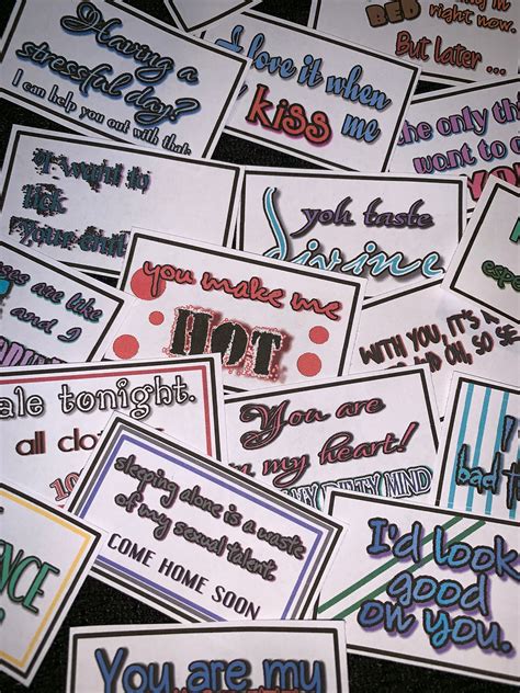 Sexy Love Notes Set Briefcase Notes Risque Lunch Notes Notes For Lovers Mini Love Notes Adult