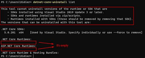 Net Uninstall Old Sdk And Runtimes Learningkoala
