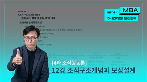 12강 조직구조개념과 보상설계 조직행동론 가인지캠퍼스