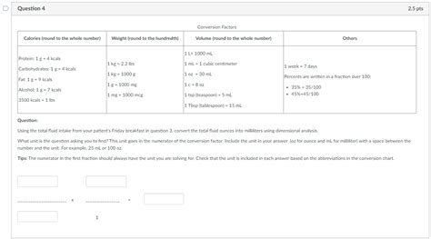 Solved Using The Total Fluid Intake From Your Patients