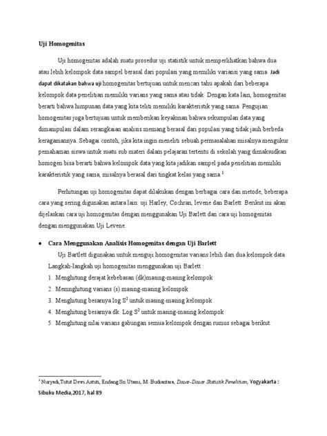 Uji Homogenitas Pdf