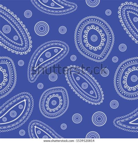 Seamless Paisley Repeat Pattern Endless Background Stock Vector
