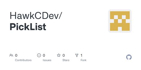 Github Hawkcdevpicklist