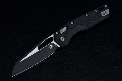 Microtech Knives Microtech Standard Issue Msi Ram Lok Manual Knife 2 Tone Black Blade W Black