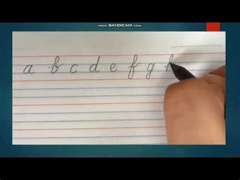 Cara Menulis Tulisan Berangkai Huruf Kecil Dan Besar Youtube
