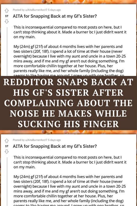 Redditor Snaps Back At His Gf S Sister After Complaining About The