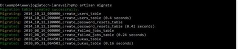 Cara Mengatasi Error Migrations Pada Laravel Jogjatech Web