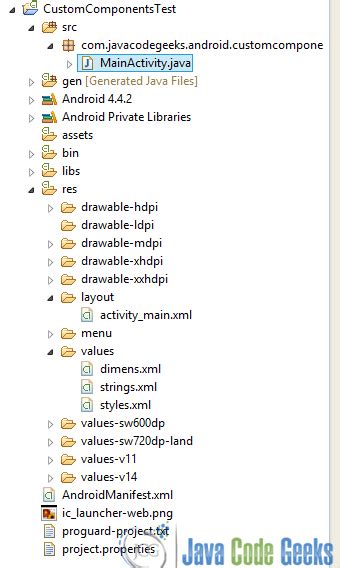 Android Custom Components Example Java Code Geeks