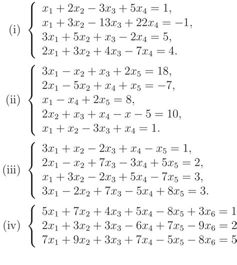 152 Determine Whether Each Of The Following Systems Of