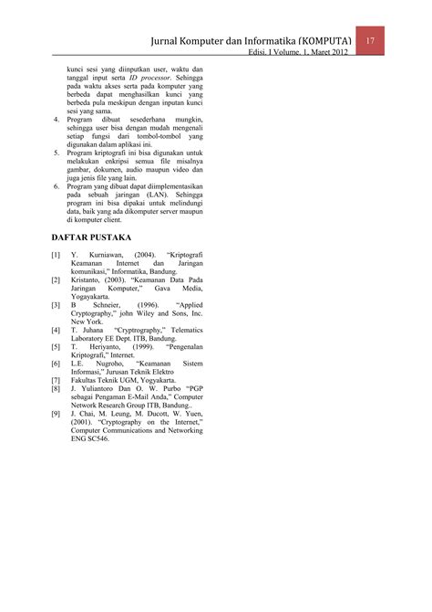 Perancangan Algoritma Sistem Keamanan Data Menggunakan Metode Kriptografi Asimetris Pdf