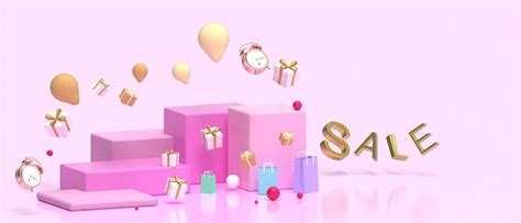 3d 연단 크리스마스와 새해 복 많이 받으세요 세일 무대 쇼케이스 기하학적 모양 플랫폼 전시 분홍색 배경에 최소 무대 쇼핑 온라인 프레젠테이션 제품 복사 공간 3d 렌더링