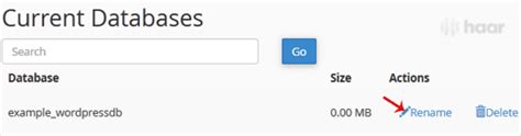 How To Rename A Database In CPanel Knowledgebase Haar Cloud Ltd