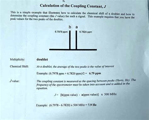Calculation Of The Coupling Constant This Is A Simple Example That