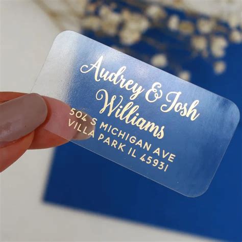 맞춤형 반품 주소 라벨 투명 호일 스티커 골드 로즈 골드 실버 투명 주소 스티커 반품 우편 스티커파티 Diy 장식품 Aliexpress