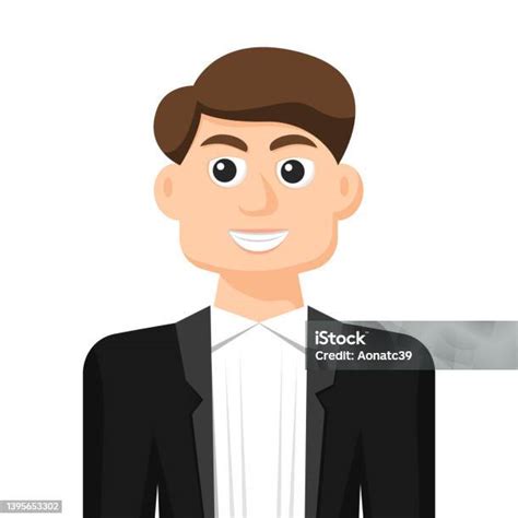 간단한 플랫 벡터 개인 프로필 아이콘 또는 기호 사람들 개념 벡터 일러스트레이션의 공식 정장 남자 개념에 대한 스톡 벡터 아트 및 기타 이미지 Istock