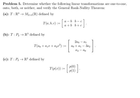 Solved Problem Determine Whether The Following Linear Chegg