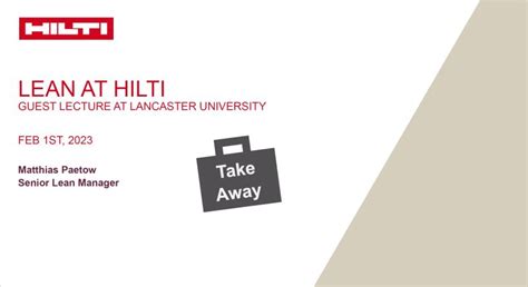 Quynh Do On Linkedin Lean Hilti Guestlecture