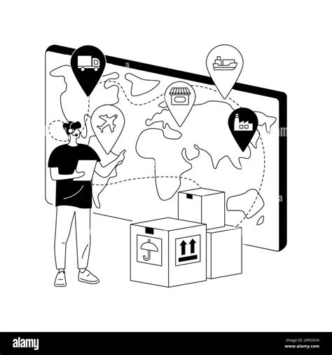 Supply Chain Management Abstract Concept Vector Illustration Stock